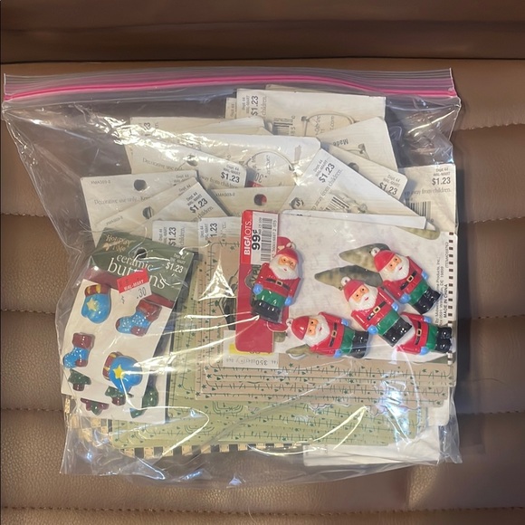 Art | Vintage Christmas Craft Bundle With Santa Buttons | Poshmark